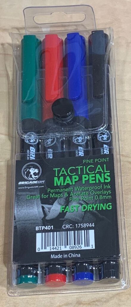 BrigadeQM Permanent Marker Field Pens – 4 Color Pack – JEBCO